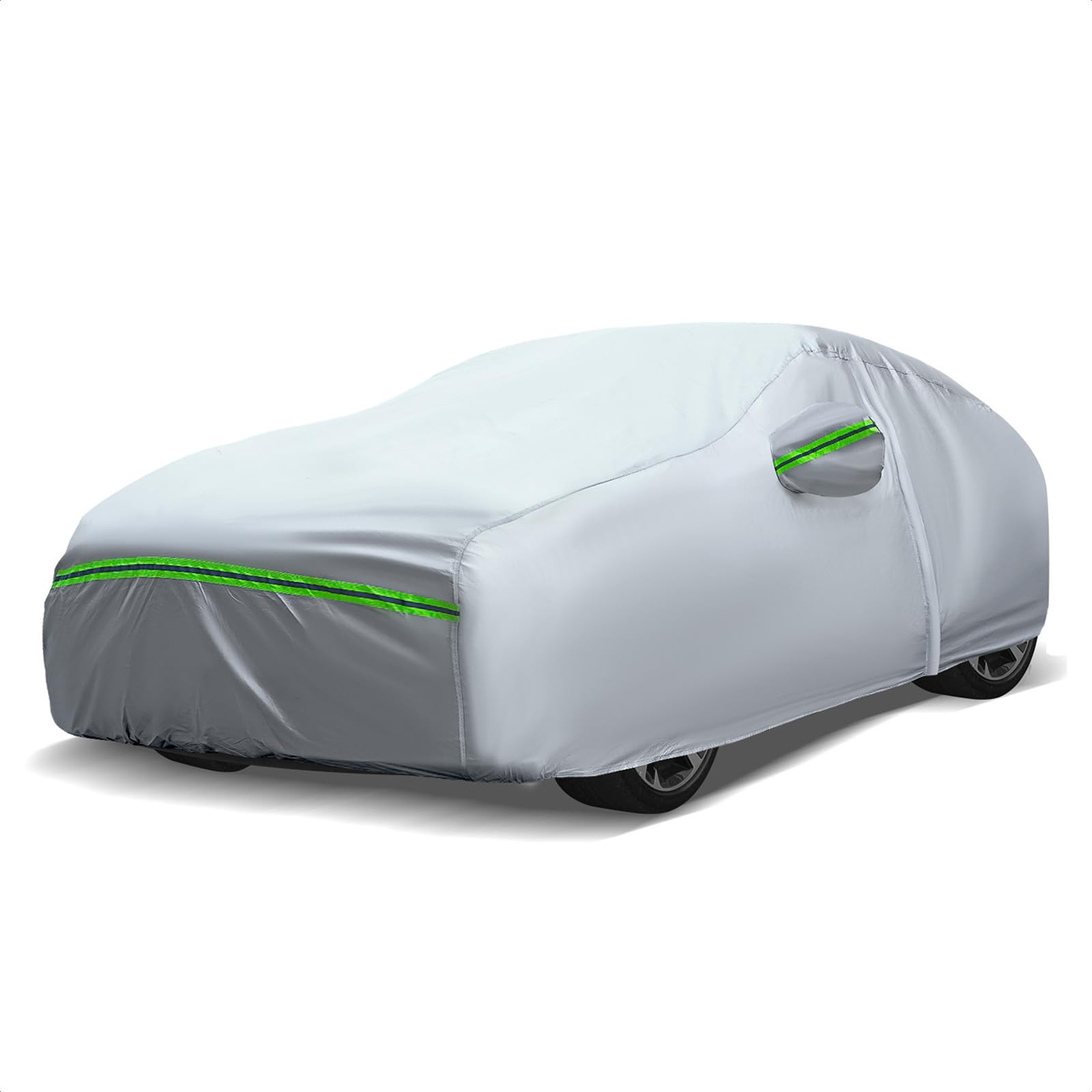 Amazon.com: AUQDD 6-Layers Premium Sedan Car Cover Waterproof All ...