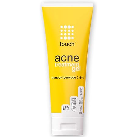Amazon.com: Touch Benzoyl Peroxide 2.5% Acne Treatment Gel Cream ...