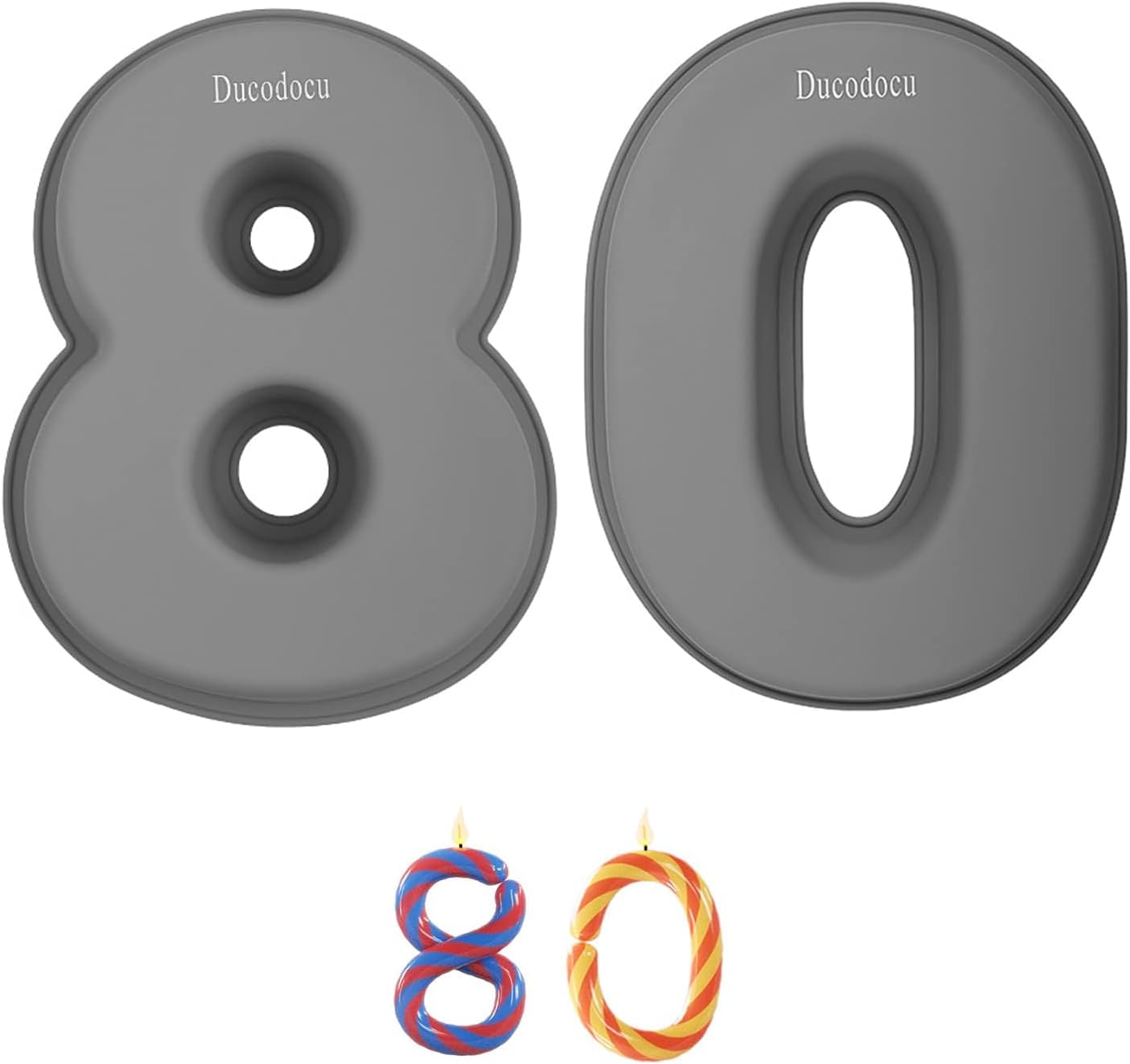 Amazon.com: Ducodocu Silicone Number Cake Pan Large 3D Number Cake Mold ...