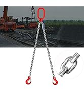 FITHOIST 3 Ton 4 Leg Chain Sling 1/4” 5 Ft, G80 Alloy Steel 4 Way Chain ...