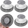 Amazon.com: 4 pcs Stainless Steel Scrubber with Handle，Heavy Duty Pot ...