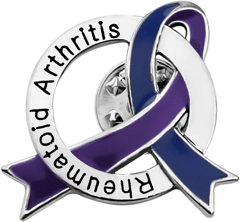 Amazon.com: CENWA Blue & Purple Awareness Ribbon Jewelry RA Warriors ...