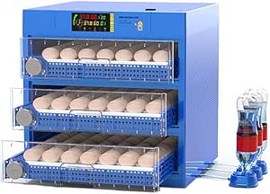 Amazon.com: Eggs Automatic Egg Incubator, LED High-Efficiency Automatic Egg Turning ...