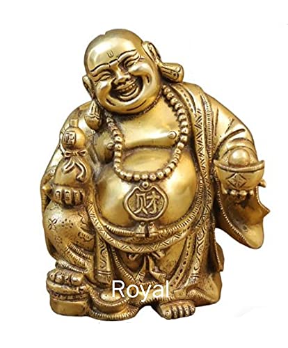 Buy Indian Royal Art Gallery Brass Laughing Buddha Statue | Fengshui ...