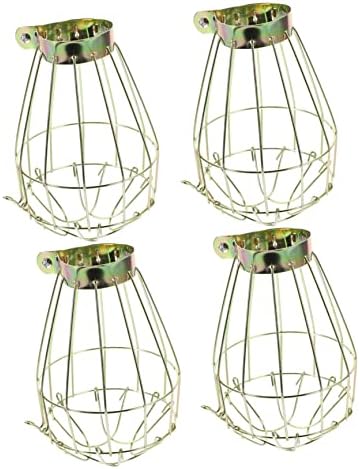 Homoyoyo 4pcs Pendant Light Shade Replacement Metal cage lamp Shade ...