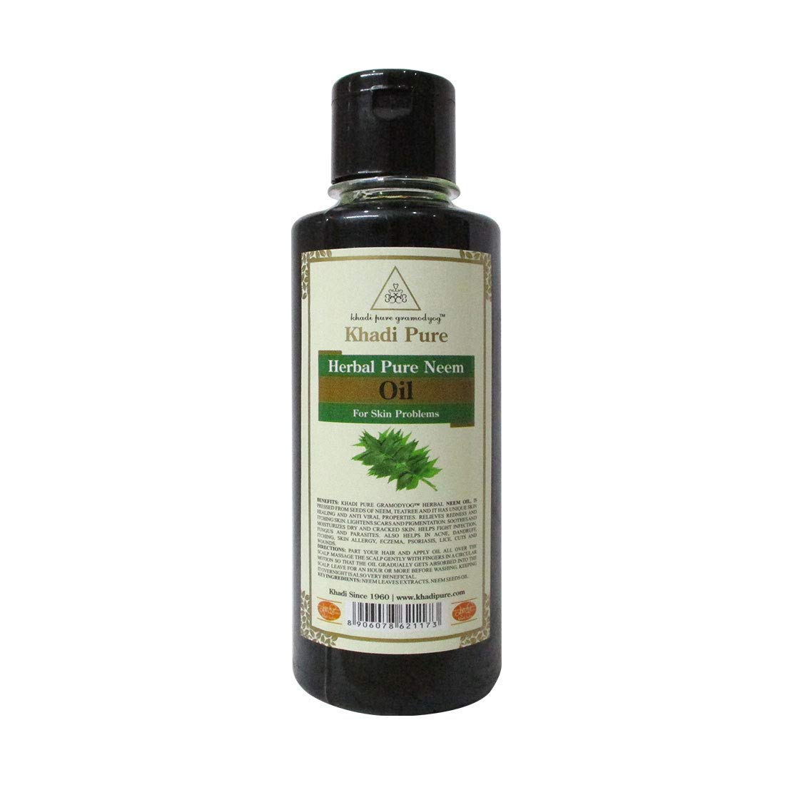 Buy Khadi Pure Herbal Neem Oil Hair Oil, 210 ml,Black,KPNEEMHOX1 Online at Low Prices in India ...