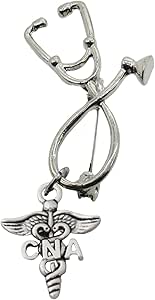 Amazon.com: CNA Nursing Pin, Nurse Pin Medical Stethoscope Pin Brooch ...