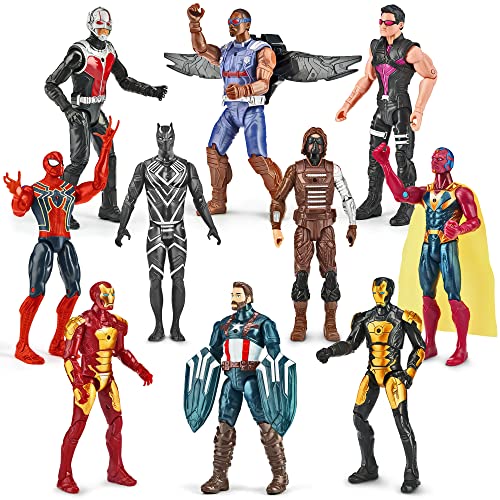Superhero Action Figures, 10 PCS Adventures Ultimate Set, PVC Toy Dolls ...