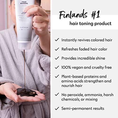 FOUR REASONS Color Mask Shampoo – Sulfate Free Toning Platinum Shampoo ...