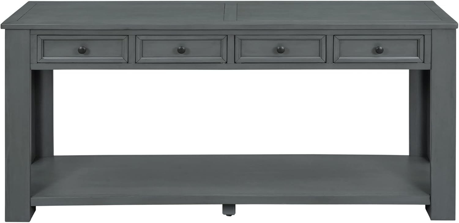 Amazon.com: Merax Entryway Table with Storage Shelf, 63 inch Console ...