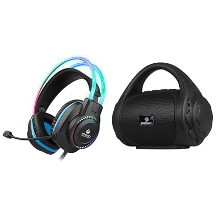 ZEBRONICS Jet PRO Premium Wired Gaming On Ear Headphone with LED for ...