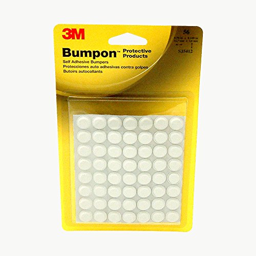 3M Bumpon Protective Products Blister Pack SJ5412 White, 0.500 in x 0. ...