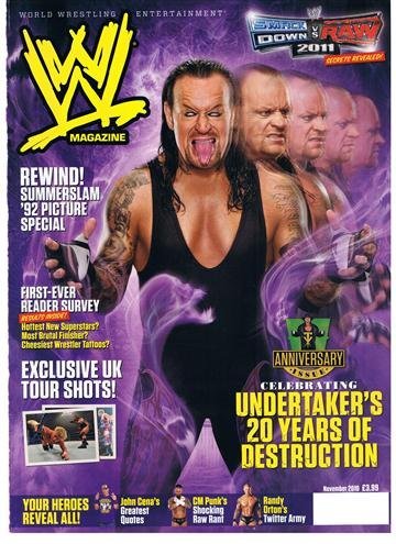 WWE Magazine November 2010 - Free RAW Wristband - Anniversary Issue ...