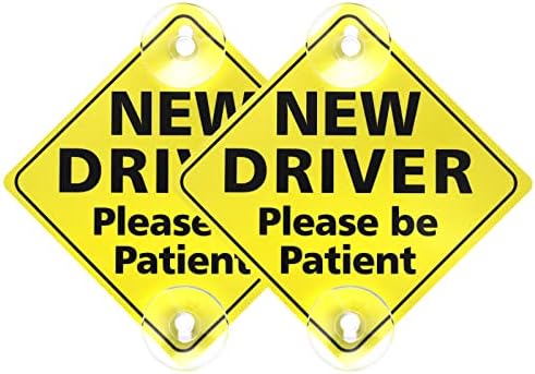 Amazon.com: 3 Pieces Student Driver Signs with Suction Cups New Driver ...