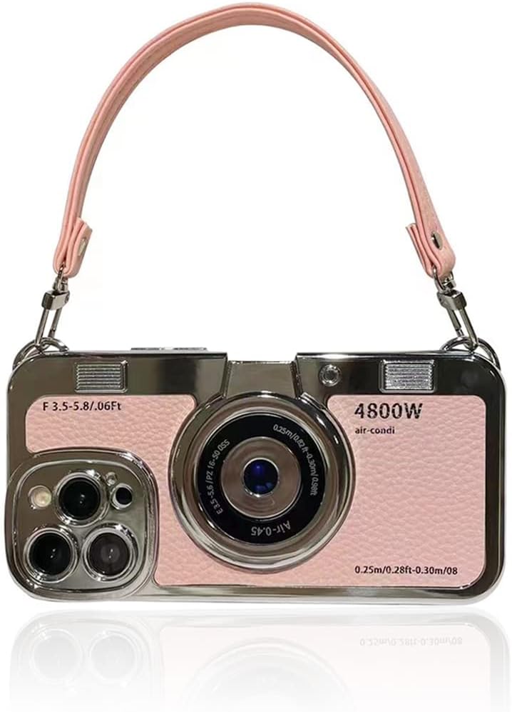 Amazon.com: QoKcoahn 3D Vintage Camera Phone Case with Hand Strap ...
