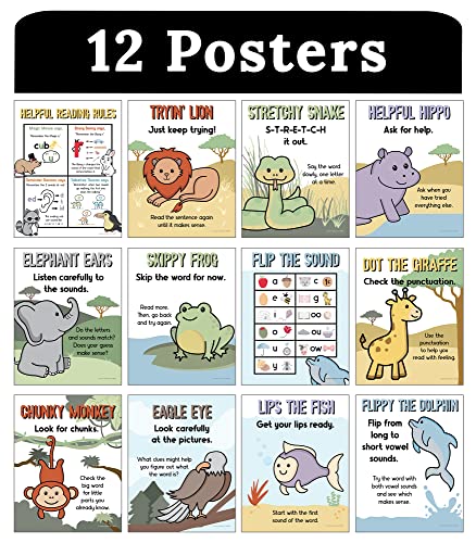 Snapklik.com : Carson Dellosa 12-Piece Decoding Strategies Posters, 8.5 ...