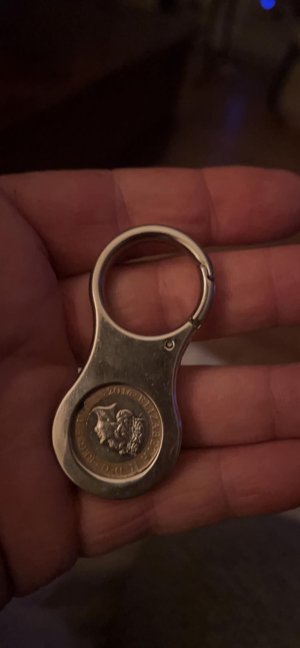 Coin Clip Key Ring Trolley Token Metal Holder Keyring For New and Old £ ...