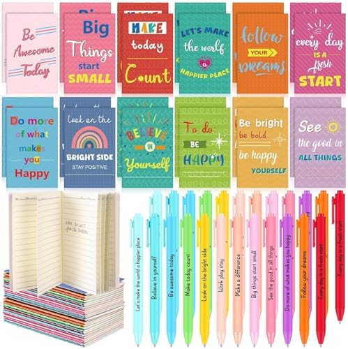 Zonon 24 Pcs Mini Colorful Notebooks Bulk Gifts, Funny Motivational ...