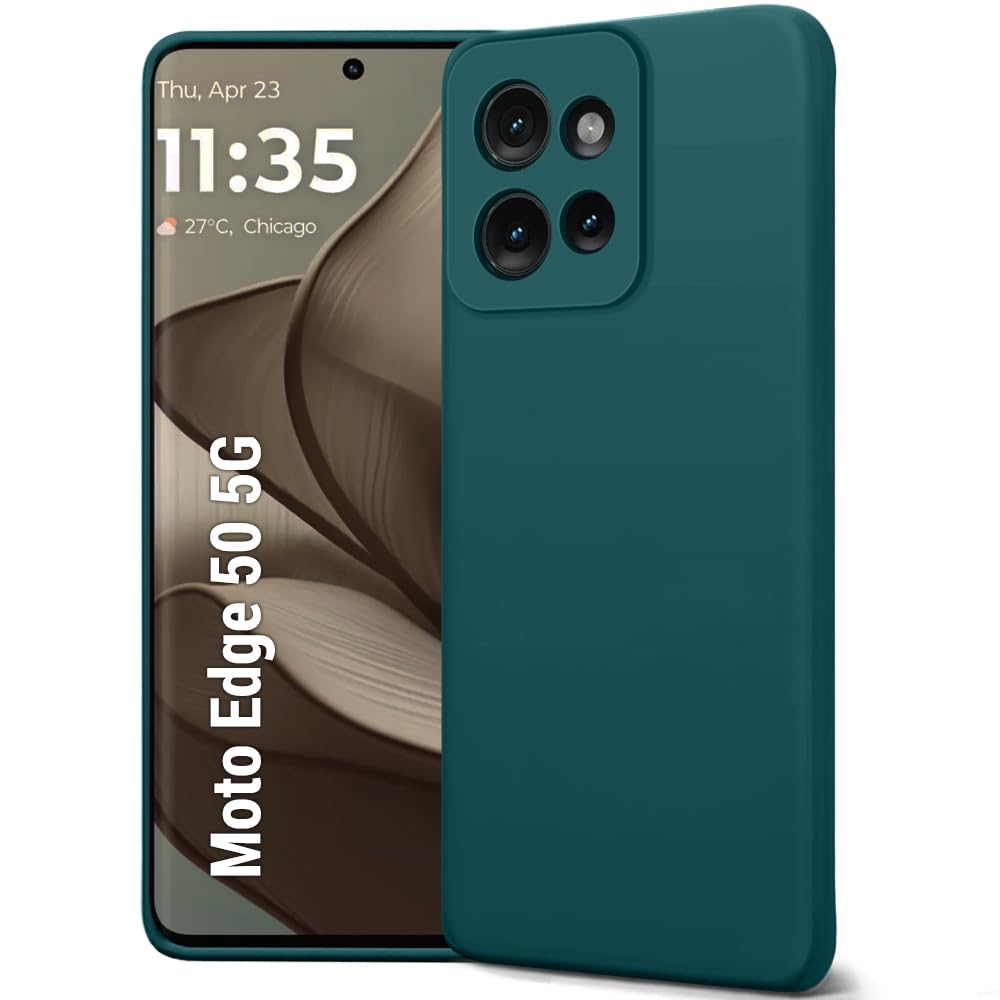 TheGiftKart Liquid Silicone Back Cover Case for Motorola Moto Edge 50 5G | Soft Micro-Fibre ...
