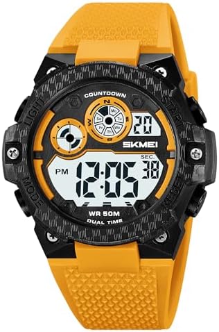 Buy SKMEI Sport Digital Watch for Men & Boys, Black & White Dial ABS ...