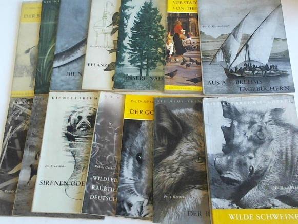Sammlung von 14 verschiedenen Bänden aus 1952-1989 : (Die neue Brehm ...