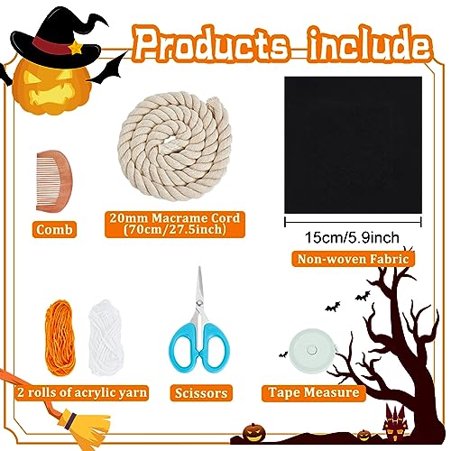 FREEBLOSS 2 Set Halloween Macrame Ghost Macrame Kit Halloween Party ...