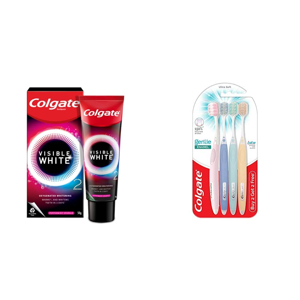 Buy Colgate Visible White O2, Teeth Whitening Toothpaste, Peppermint ...