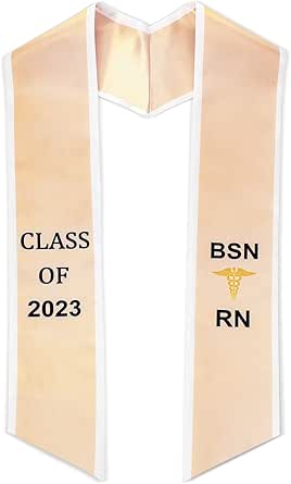 Amazon.com: Class of 2023 Nursing Graduation Stole Nurse BSN RN Sash 72 ...