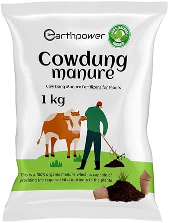 EarthPower Cow Dung Manure Powder 1Kg - Organic Fertilizer for Home ...