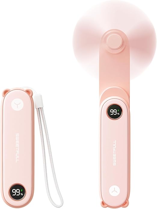 Amazon.com: SWEETFULL Portable Handheld Mini Fan with LED Display, 3-in ...