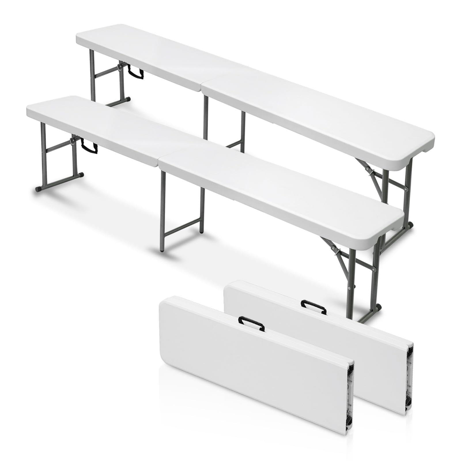 Amazon.com: AJP Distributors 2 Pack 6 Foot Portable Plastic Folding ...