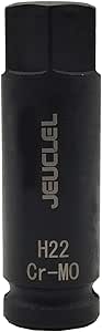 JEUCLEL 22mm Hex Impact Bit Socket, H22 1/2-Inch Impact Drive Allen, Cr ...