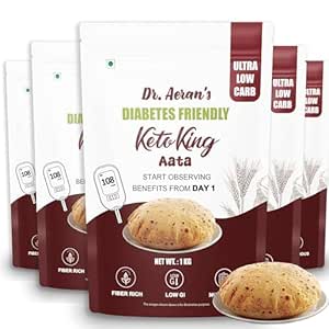 Dr. Aeran's Diabetes Friendly Keto King Atta, 5Kg, Ultra Low Carb, Low ...