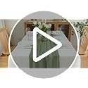 CHUQING Runner Verde Salvia Chiffon Runner Tavola Verde per Matrimonio ...