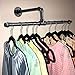 Amazon.com: Sumnacon Wall-Mounted Industrial Double Pipe Clothes Bar ...
