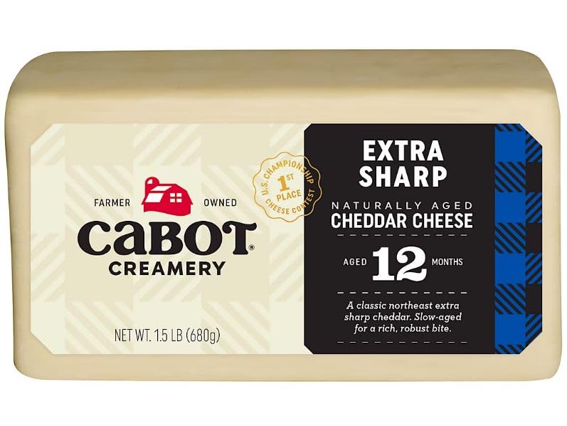 Amazon.com: Cabot Extra Sharp Cheddar Cheese - 1.5 lb : Grocery ...