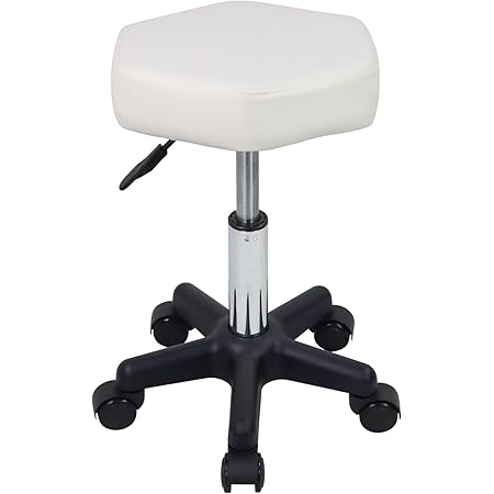 Amazon.com: FURWOO Hexagon Rolling Stool Height Adjustable Stool with ...