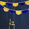 Amazon.com: Royal Blue Gold Tassel Banner Metallic Fabric Pennant ...