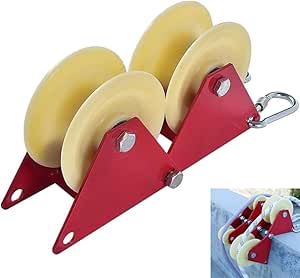 Rope Retract Pulley Groove Wheel,Aerial Work Cable Roller Edge ...