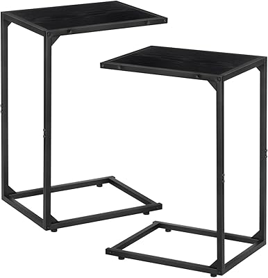 Amazon.com: Possile C Shaped Side Table Set of 2, Marble End Table for ...