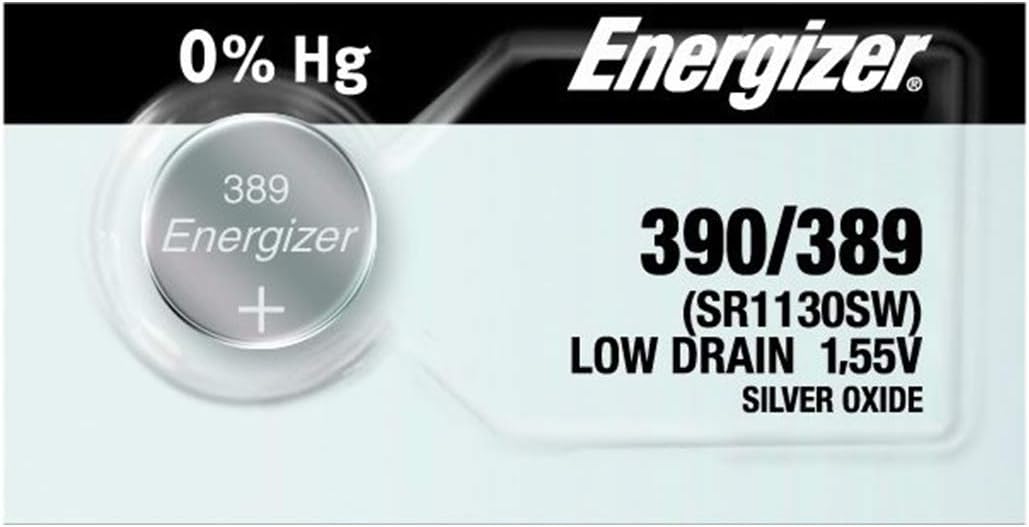 Amazon.com: Energizer 389-390 1.5V Silver Oxide Battery (1 Pack ...