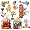 Amazon.com: Glodecart 40PCS Carnival Circus Cutouts - Juggling Tent Cut ...