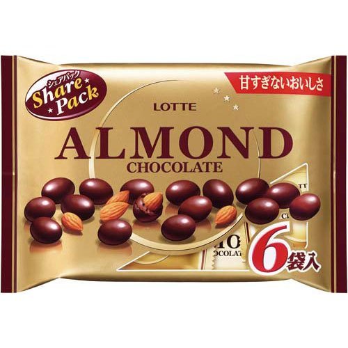 Amazon.com : Lotte almond chocolate share pack 141g : Grocery & Gourmet ...