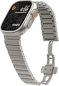 Amazon.com: KORDIZ Titanium Watch Band T02 Pro | Fits Apple Watch ULTRA ...