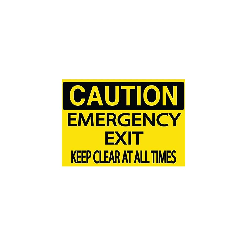 Buy 34;Caution, Emergency Exit, Keep Clear at All Times- Durable ...