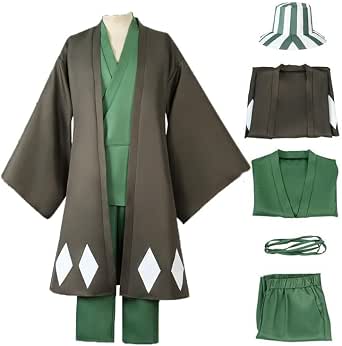 Amazon.com: Generic Anime Urahara Kisuke Cosplay Costume Kimono With ...