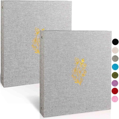 Amazon.com : Aesthetic 3 Ring Linen Binder - 2 Pack Big Sturdy 3 Ring ...