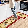 Amazon.com: KOETAR Farmhouse Kitchen Rugs and Mats Set of 2, Farm Red ...