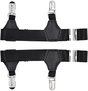 Amazon.com: UUYYEO 2 Pcs Mens Sock Garters Holder Adjustable Elastic ...