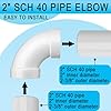 Amazon.com: (2" PVC Elbow, 10 Pack) Asterbacks 2 inch PVC 90 Degree ...